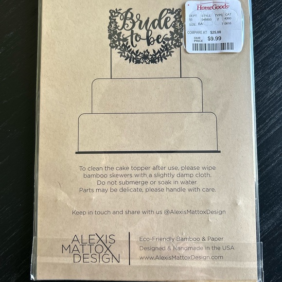 alexis mattox design | Party Supplies | Bride To Be Cake Topper Gold ...